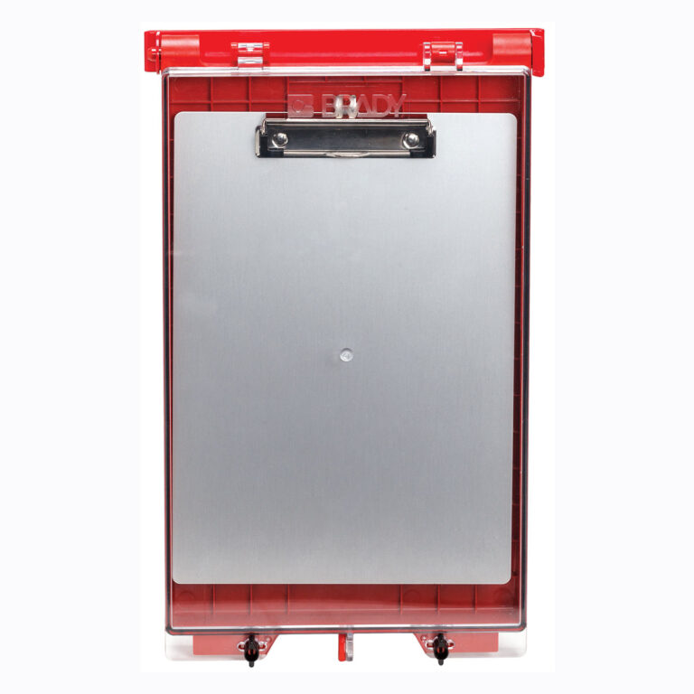 Lockout Permit Holder - Display Case with Removable Clipboard - Red ...